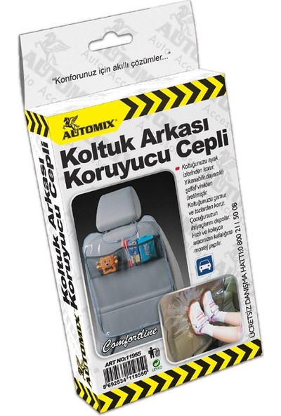 AUTOMİX Koltuk Arkası Organizer Şeffaf 12714