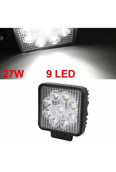 Projektör Çalışma Lambası Kare 27w 9 COB Led Teknolojisi SENTİNEL