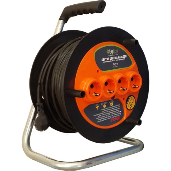 Bylion Makaralı Seyyar Uzatma Kablosu 3*2.5Mm² 20 Mt. Fiyatı
