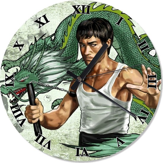 Cakasepetim Bruce Lee Roma Rakkamlı Duvar Saati Fiyatı