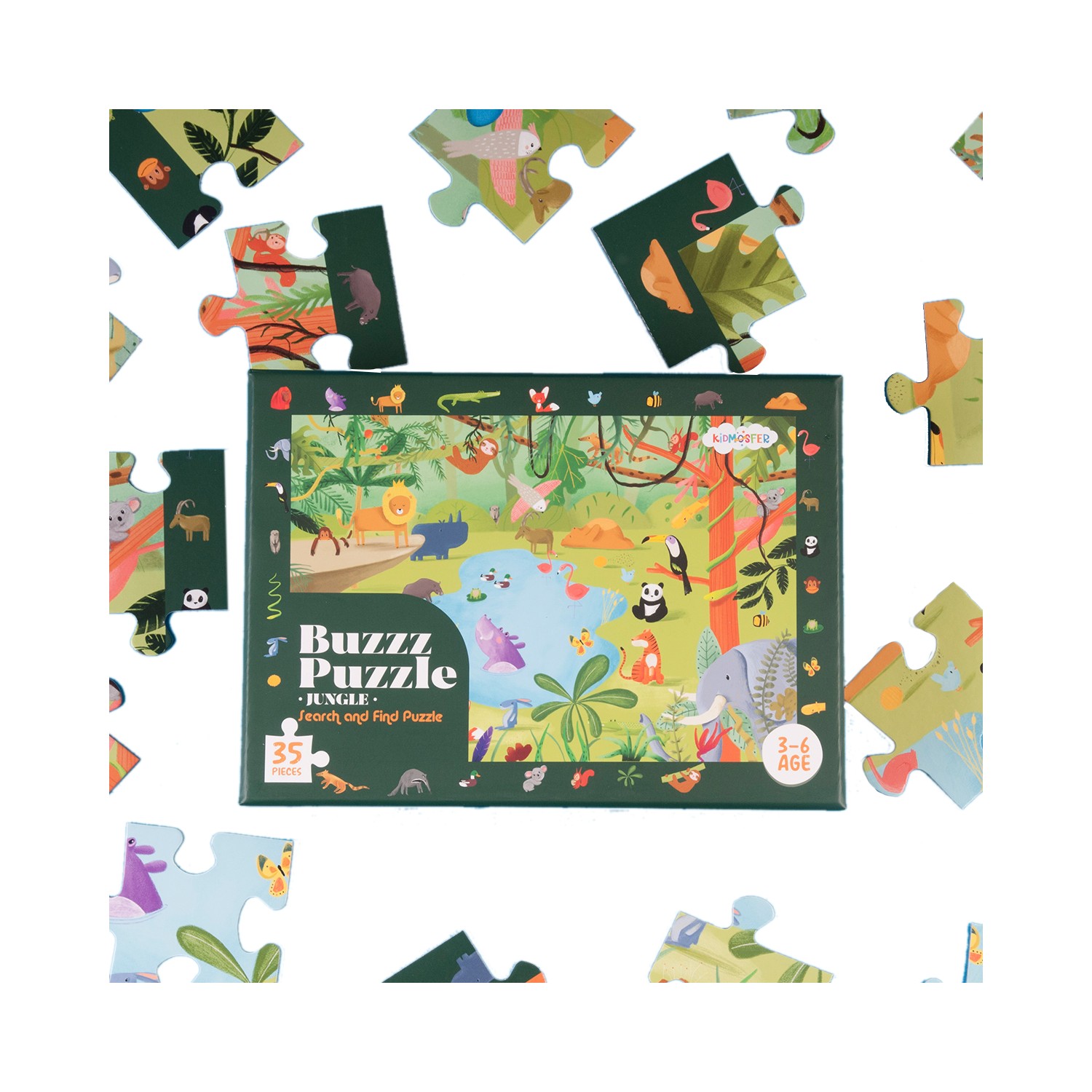 Kidmosfer Buzz Puzzle - Jungle (Search And Find Puzzle) Fiyatı