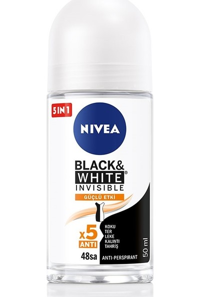 Nıvea Black & white Invısıble Güçlü Etki Kadın Roll On Deodorant 50 Ml Nıvea Black & white Invısıble Güçlü Etki Kadın Roll On Deodorant 50 Ml