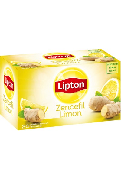 Lipton Zencefil Limon Kabuklu 20'li & 12 Paket