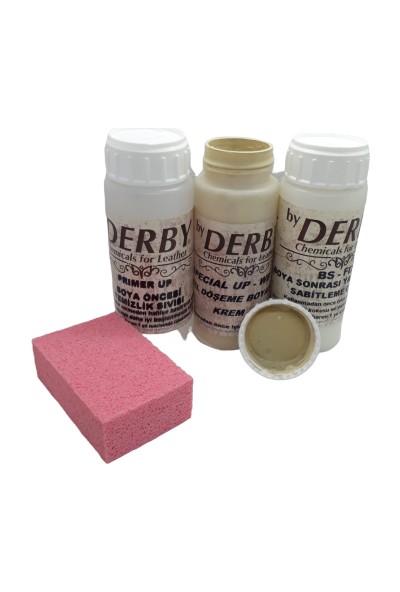 Derby Krem Deri Oto Direksiyon Koltuk Döşeme Boyama Seti Derby Krem Deri Oto Direksiyon Koltuk Döşeme Boyama Seti