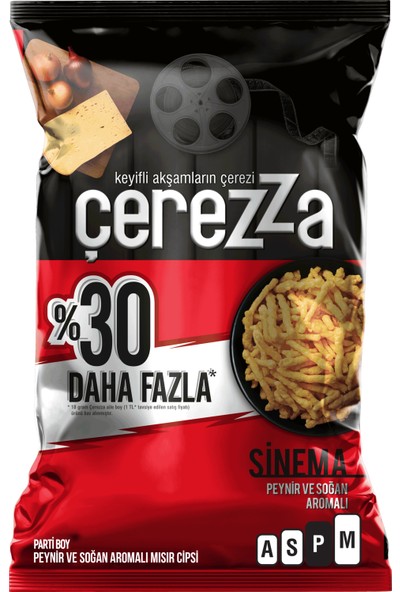 Çerezza Sinema Peynir Soğan Parti Boy 170 Gr Çerezza Sinema Peynir Soğan Parti Boy 170 Gr