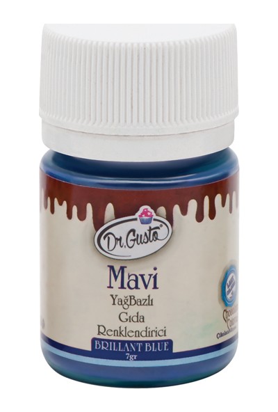 Dr Gusto Yağ Bazlı Mavi Toz Çikolata Renklendirici 7 gr Dr Gusto Yağ Bazlı Mavi Toz Çikolata Renklendirici 7 gr