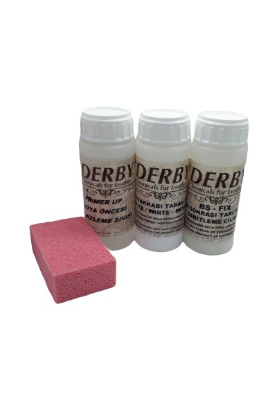 Derby 4'lü Derby Beyaz Spor Ayakkabı Bakım Boya Seti Derby 4'lü Derby Beyaz Spor Ayakkabı Bakım Boya Seti