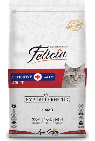 Felicia 12 Kg Kuzu Etli Yetişkin HypoAllergenic Kedi Maması