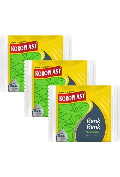 Koroplast Mutfak Bezi Renk Renk 5'li - 3'lü