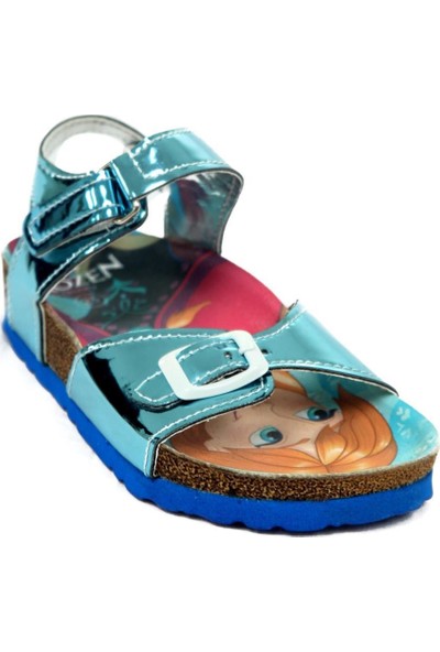 Frozen Elsa Kız Çocuk Turkuaz Sandalet