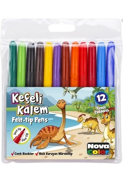 Nova Color Keçeli Kalem 12'li Nova Color Keçeli Kalem 12'li