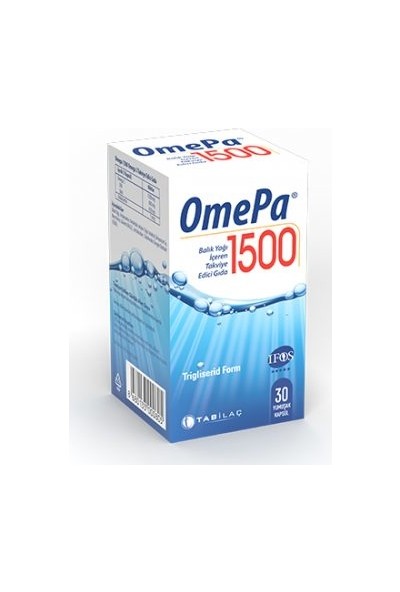 Tab İlaç Omepa 1500 Balık Yağı Içeren Takviye Edici Gıda Tab İlaç Omepa 1500 Balık Yağı Içeren Takviye Edici Gıda