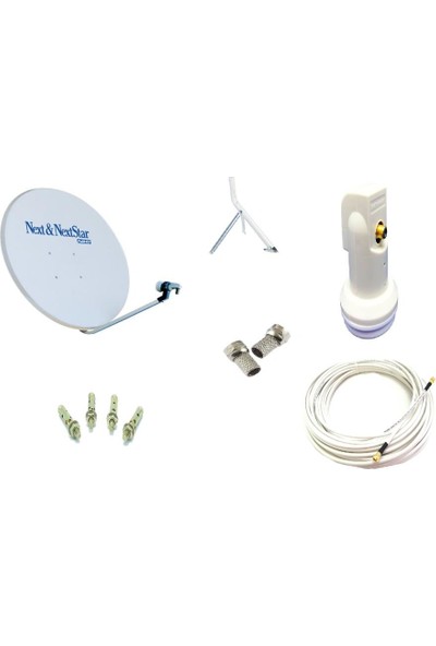 Next Televizyon Çanak Anten Takımı Full Set 4K Full Hd Tv Uyumlu 85Cm Çanak Anten + Lnb + Kablo