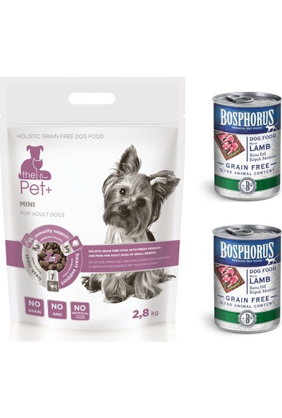 Pet Plus Tahılsız Mini Irk Köpek Maması 2,8 kg - 2 Adet Tahılsız Kuzulu Konserve Mama Hediyeli Pet Plus Tahılsız Mini Irk Köpek Maması 2,8 kg - 2 Adet Tahılsız Kuzulu Konserve Mama Hediyeli