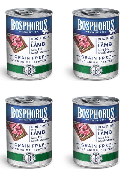 Bosphorus Tahılsız Kuzulu Yetişkin Köpek Maması – 4’lü Paket (4x Kuzulu)