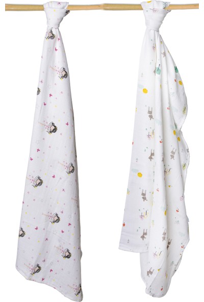 Mycey Çok Amaçlı Örtü / Müslin Kumaş - Xl Stars Pembe Mycey Çok Amaçlı Örtü / Müslin Kumaş - Xl Stars Pembe