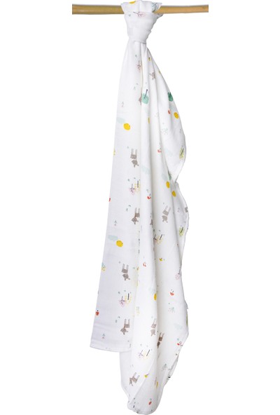 Mycey Çok Amaçlı Örtü / Müslin Kumaş - Xl Stars Mavi Mycey Çok Amaçlı Örtü / Müslin Kumaş - Xl Stars Mavi