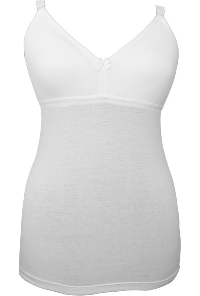 Mycey Sütyenli Emzirme Atleti - Beyaz