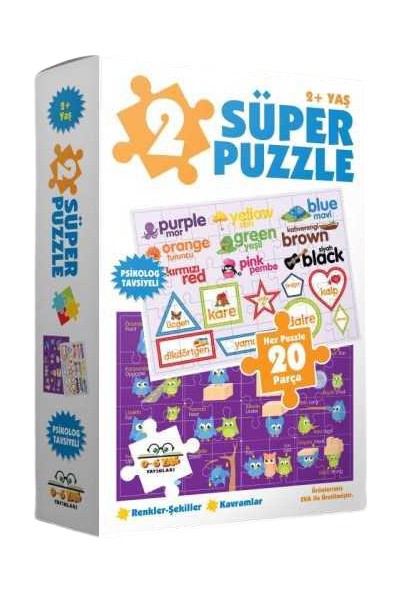 0-6 Yaş Yayınları Süper Puzzle 20 Parça Renkler Şekiller Kavramlar 2 Puzzle Eva Malzeme 0-6 Yaş Yayınları Süper Puzzle 20 Parça Renkler Şekiller Kavramlar 2 Puzzle Eva Malzeme