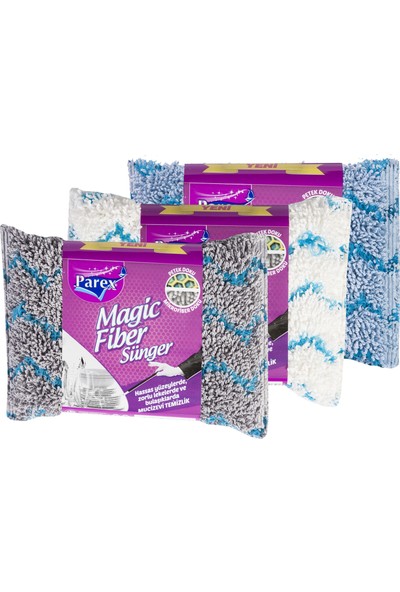 Parex Magic Fiber Sünger 3lü Eko Paket Parex Magic Fiber Sünger 3lü Eko Paket