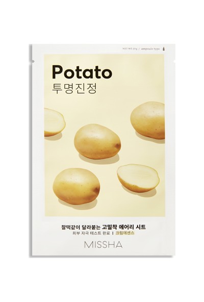 Mıssha Patates Özlü Yaprak Maske - Airy Fit Sheet Mask (Potato) Mıssha Patates Özlü Yaprak Maske - Airy Fit Sheet Mask (Potato)