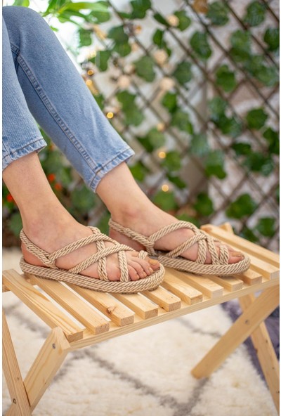 Limoya Marlene Ten Çapraz Halat Sandalet