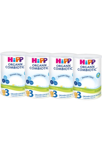 Hipp 3 Organik Combiotic Devam Sütü 350 gr - 4'lü Hipp 3 Organik Combiotic Devam Sütü 350 gr - 4'lü