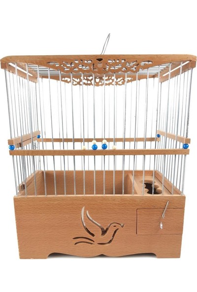 Naturbird Tek Kuş Ahşap Kafes