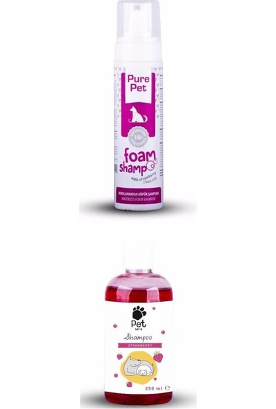 Pet Love Pure Pet Çilek Kokulu Kedi & Köpek Şampuanı Seti 250+225