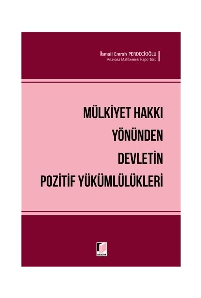 Mülkiyet Hakkı Yönünden Devletin Pozitif Yükümlülükleri - İsmail Emrah Perdecioğlu