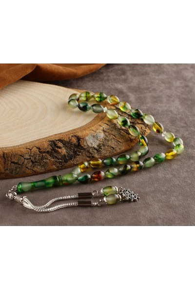 Burhan Sağlam Toz Kehribarı Arpa Kesim Tesbih