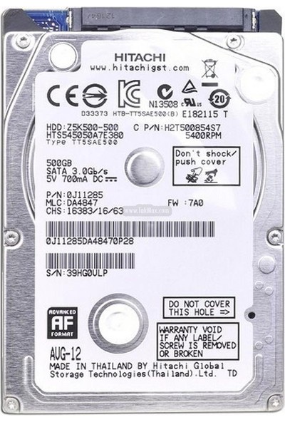 Hitachi 500 GB 2.5 Hitachi 500 GB 2.5
