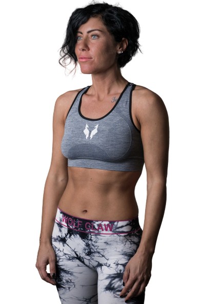 Wolfclaw Bayan Seamless Örme Sporcu Bra-Büstüyer Gri Renk