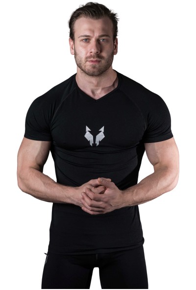 Wolfclaw Erkek Seamless Örme T-Shirt Siyah Renk Wolfclaw Erkek Seamless Örme T-Shirt Siyah Renk