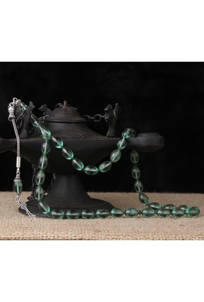 Tesbih Sepetim Gümüş Zülfikar Püsküllü Su Yeşili Sıkma Kehribar Tesbih Tesbih Sepetim Gümüş Zülfikar Püsküllü Su Yeşili Sıkma Kehribar Tesbih