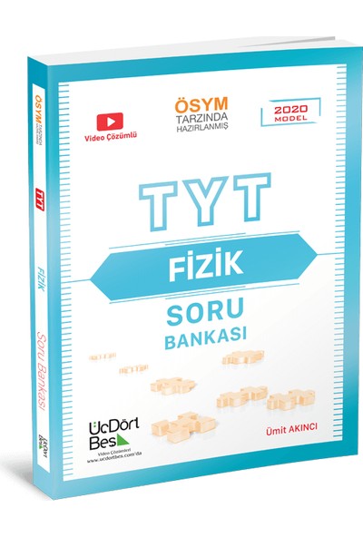 Üç Dört Beş Yayıncılık TYT Fizik Soru Bankası 2020
