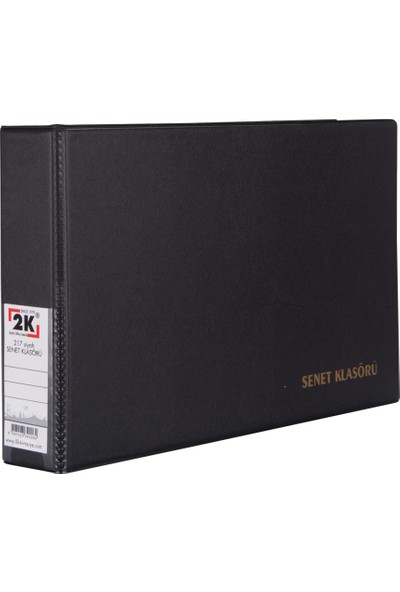 2K Pvc 2 Halkalı Senet Klasörü 15,5 x 26 cm 250 Yaprak