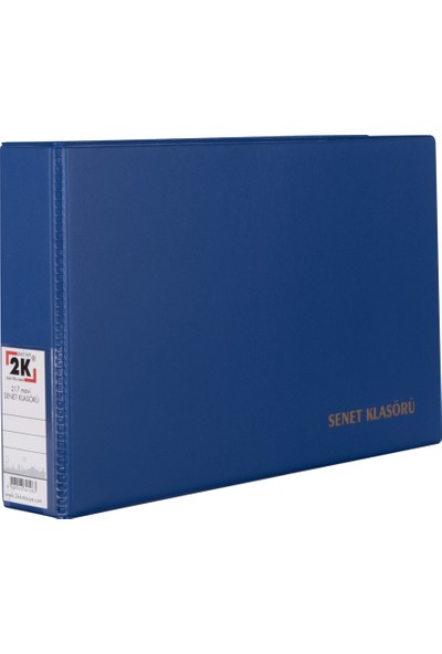2K Pvc 2 Halkalı Senet Klasörü 15,5 x 26 cm 250 Yaprak