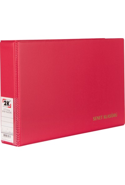 2K Pvc 2 Halkalı Senet Klasörü 15,5 x 26 cm 250 Yaprak