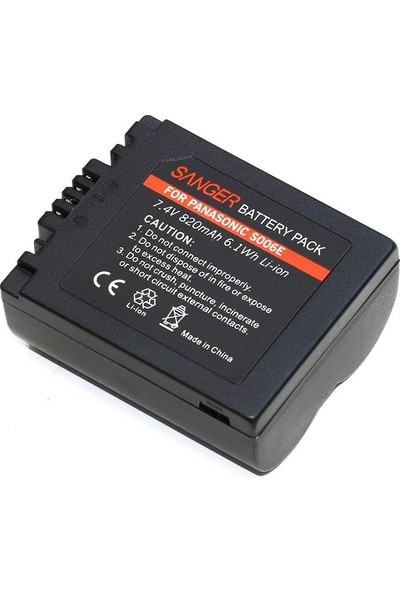 Sanger S006E Panasonic Fotoğraf Makinesi Batarya Sanger S006E Panasonic Fotoğraf Makinesi Batarya