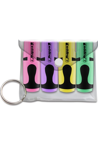 Edding E-7 Mini Fosforlu Kalem Pastel 4'lü Edding E-7 Mini Fosforlu Kalem Pastel 4'lü