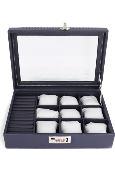 Standmarket Kombin Kutusu 9+Rulo Camlı Şifreli Navy Blue Standmarket Kombin Kutusu 9+Rulo Camlı Şifreli Navy Blue