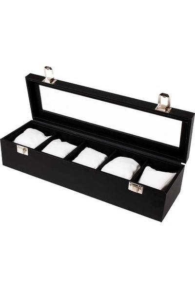 Standmarket Saat Kutusu 5'li Siyah İçi Siyah Standmarket Saat Kutusu 5'li Siyah İçi Siyah