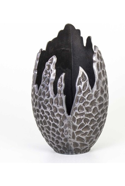 Euro Flora Gri Metal Vazo 20x33,5 cm