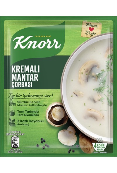 Knorr Kremalı Mantar Çorbası 63 gr 12’li Paket