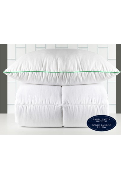 English Home Bamboo Basic Bambu Çift Kişilik Yorgan 195x215 Cm Beyaz
