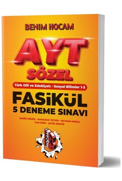 Benim Hocam Yayınları AYT Sözel 5 Fasikül Deneme Sınavı