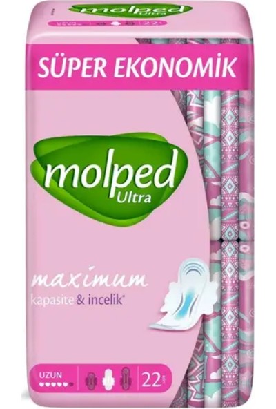 Molped Ultra Hijyenik Ped Uzun Süper Ekonomik 22 Adet Molped Ultra Hijyenik Ped Uzun Süper Ekonomik 22 Adet