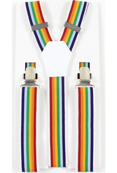 Dwoy Metal Klipsli Gökkuşağı Pantolon Askısı