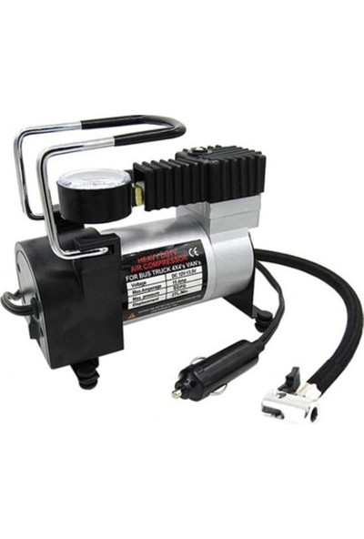 Carub Lastik Hava Kompresörü Metal B.Piston12V Silver Carub Lastik Hava Kompresörü Metal B.Piston12V Silver